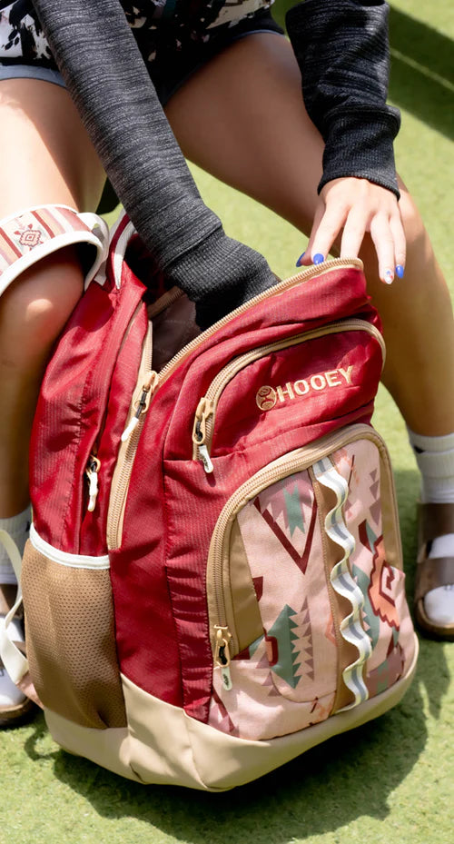 Burgundy & Tan Aztec 'Ox' Backpack by Hooey® – Stone Creek Western Shop