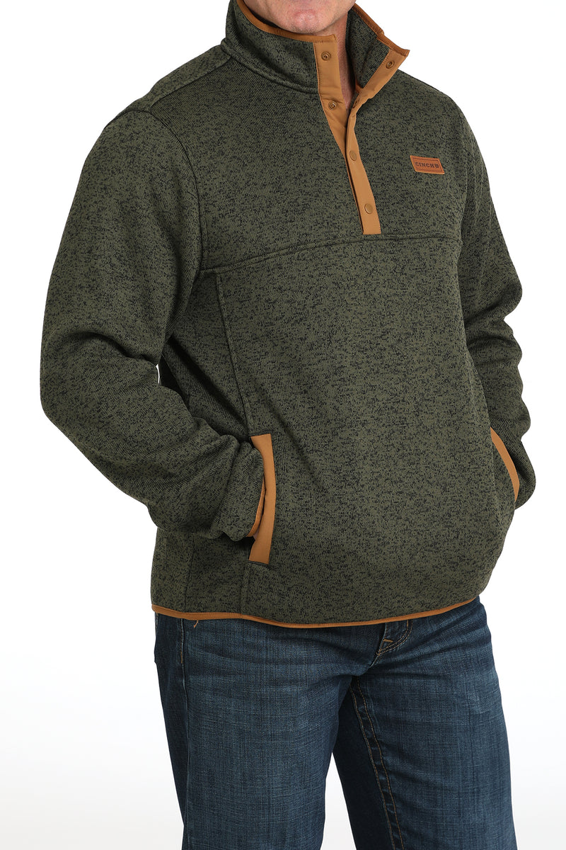 Heather Olive Poly Knit Men's Sweater by Cinch® – Stone Creek Western Shop