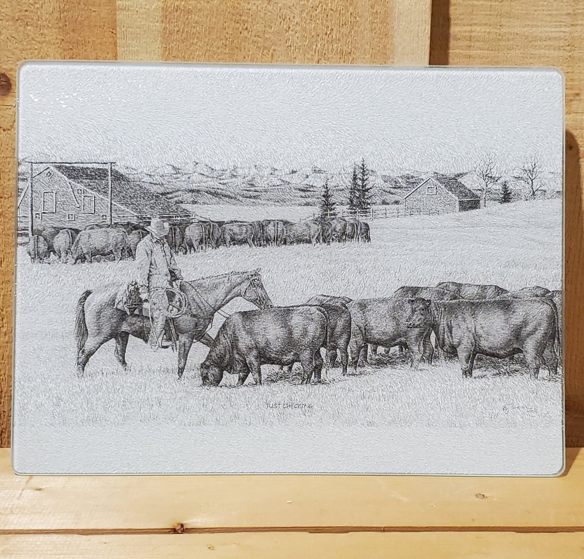 Bernie Brown® Giftware Collection Glass Cutting Board by PF Enterprise ...