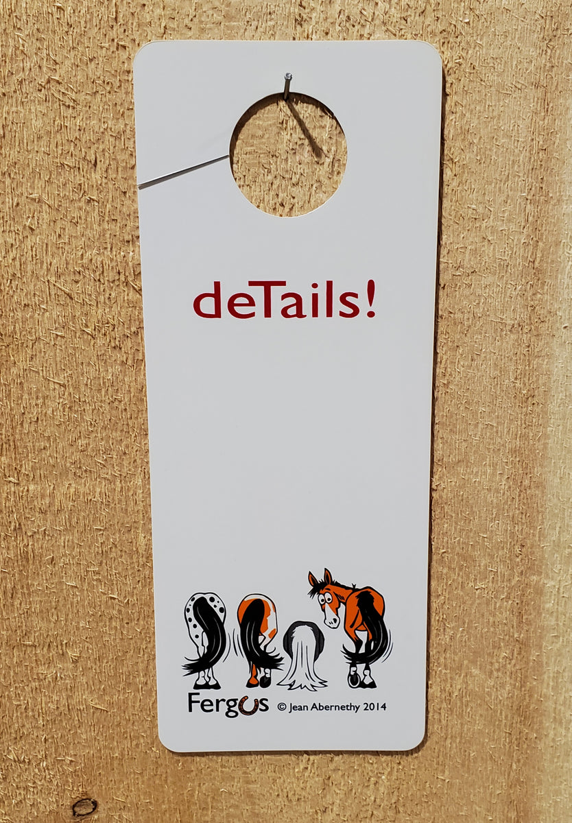 Fergus™ 'DeTails' Doorknob Sign – Stone Creek Western Shop